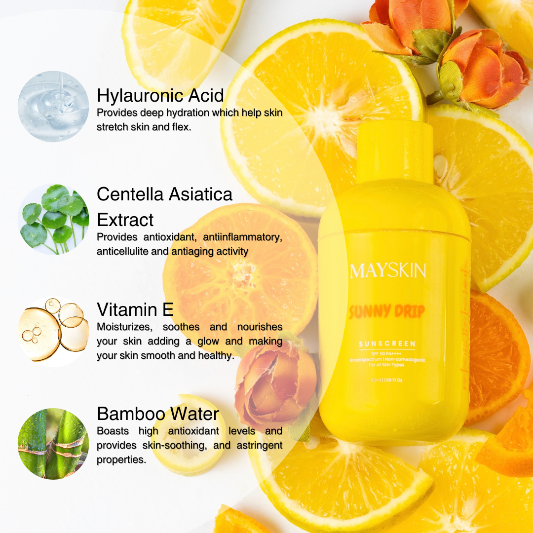 Sunny Drip SPF 50 PA++++ | Mayskin Sunscreen - Defend, Nourish, Glow